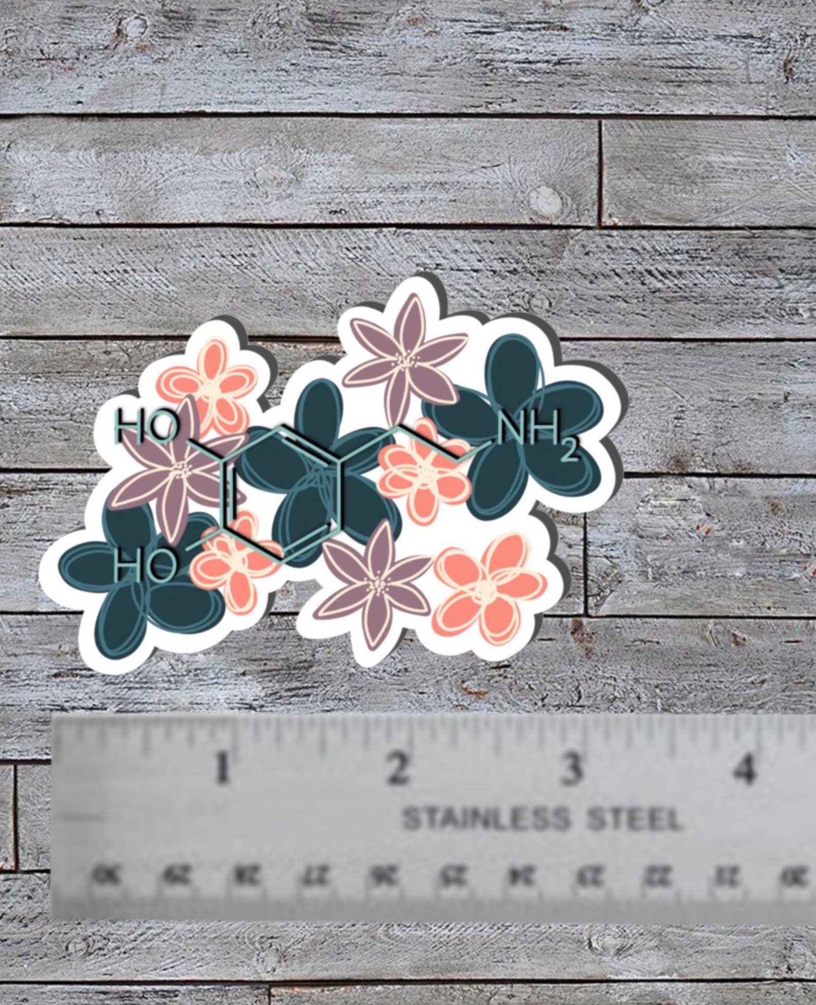 Dopamine Molecule Sticker, Organic Chemistry Sticker, Women in ...