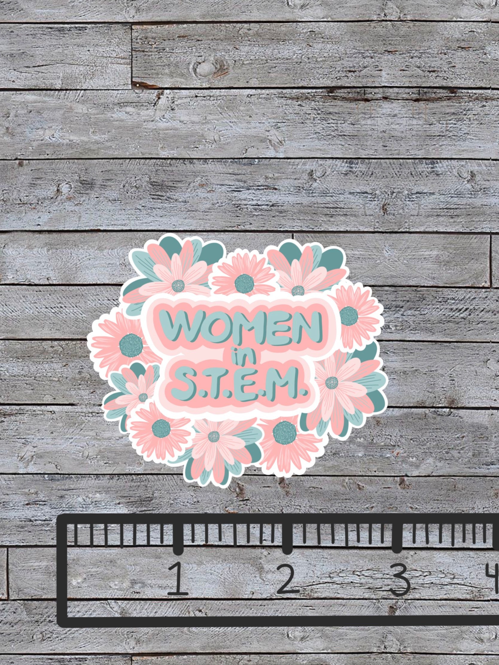 Women in STEM Flower Sticker, Engineering Sticker, Women Empowerment ...