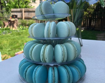 Blue Macaron Tower - Etsy