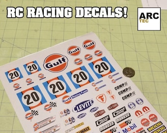 RC Racing Decals set-04 for 1/10 1/12 Scale Vehicles | Etsy