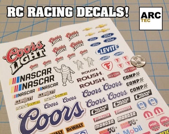 RC Racing Decals set-04 for 1/10 1/12 Scale Vehicles | Etsy