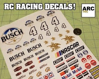 RC Racing Decals set-04 for 1/10 1/12 Scale Vehicles | Etsy