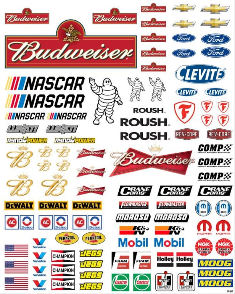 RC Racing Decals (set-04) for 1/10, 1/12 Scale Vehicles - Etsy