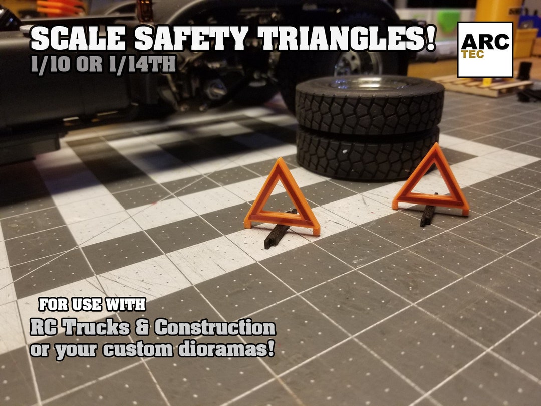 Scale Miniature Road Safety Triangles Set of 3 With Mount - Etsy