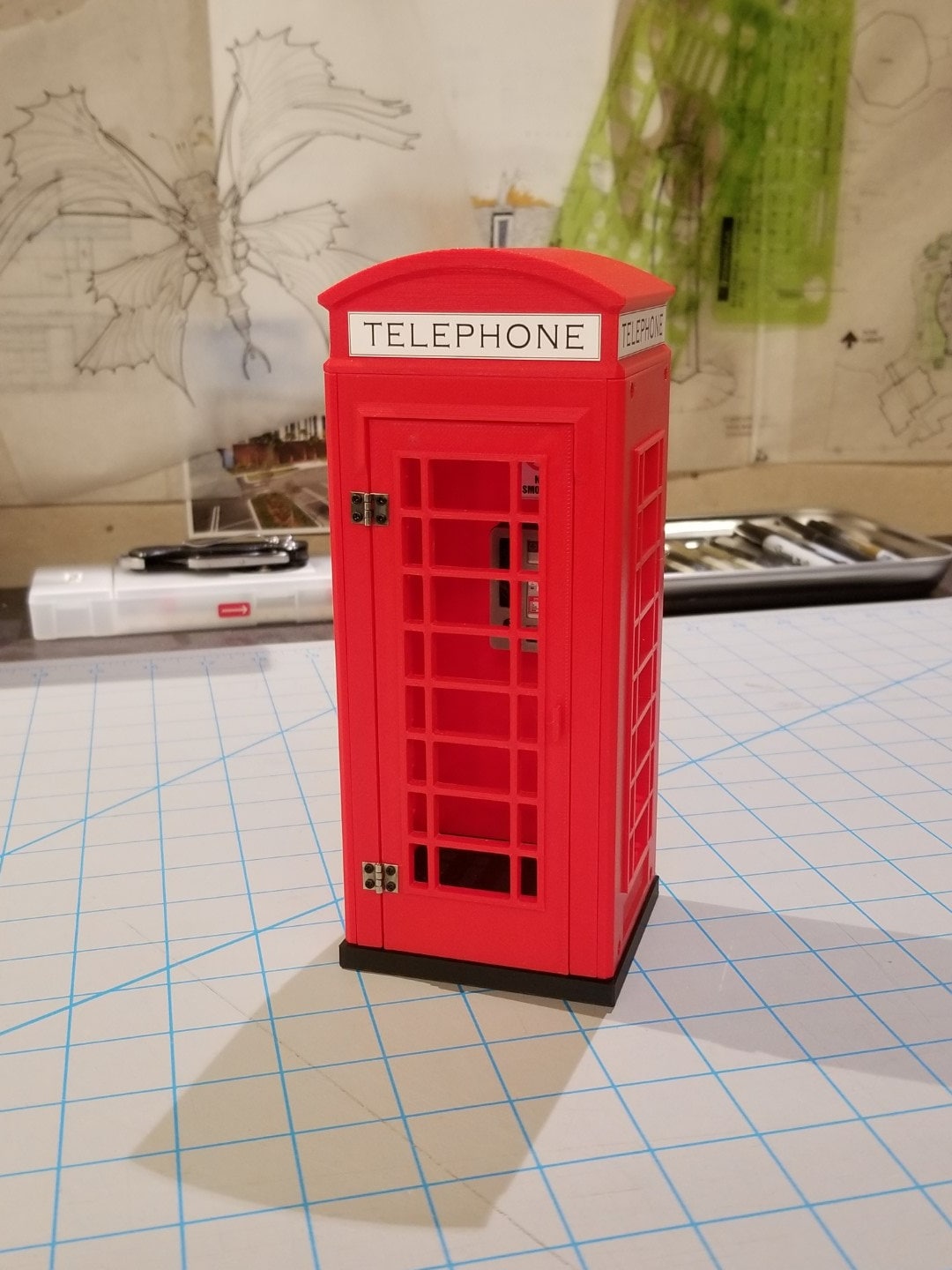 1/14 or 1/24 Scale Miniature Classic Phone Booth - Etsy
