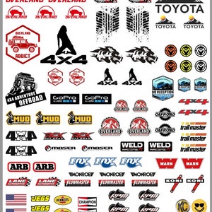 Crawler Decals (set-03) for Radio Control or Diorama at 1/10, 1/12 ...