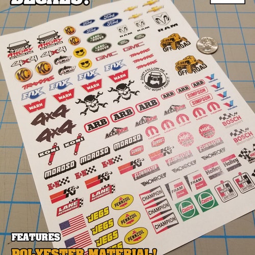 RC Racing Decals set-03 for 1/10 1/12 Scale Vehicles - Etsy