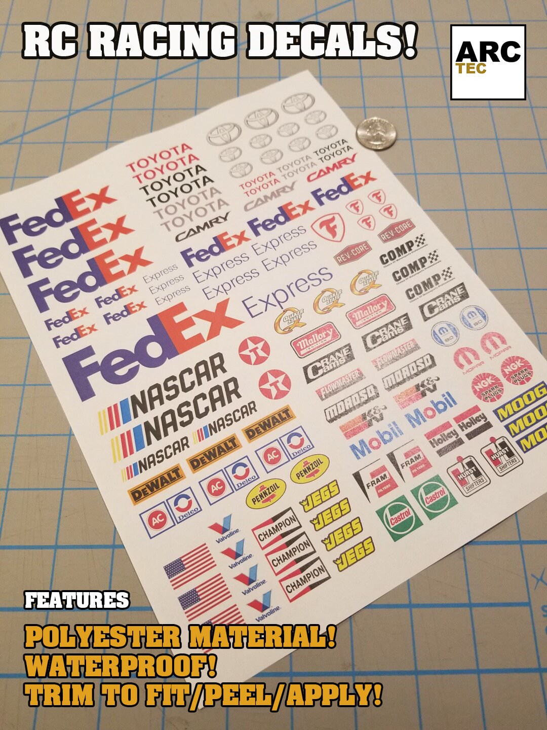 RC Racing Decals set-07 for 1/10, 1/12 Scale Vehicles - Etsy