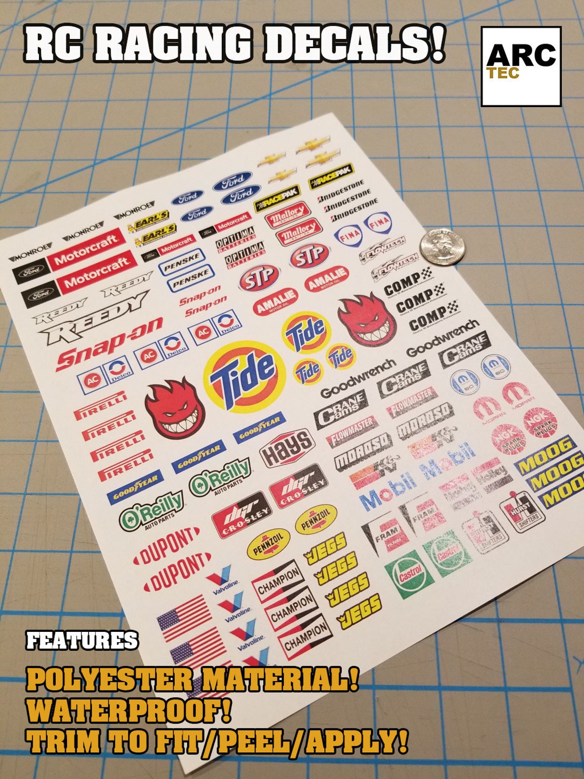 RC Racing Decals Set-02 for 1/10 1/12 Scale Vehicles | Etsy