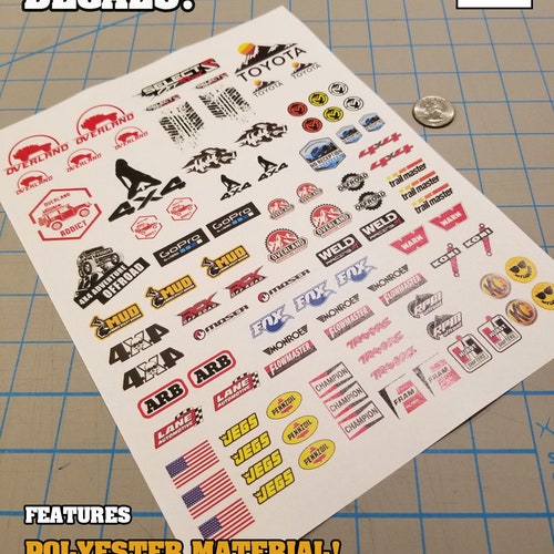 RC Racing Decals set-03 for 1/10 1/12 Scale Vehicles - Etsy