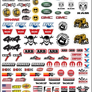 Crawler Decals set-01 for Radio Control or Diorama at 1/10, 1/12 Scale ...