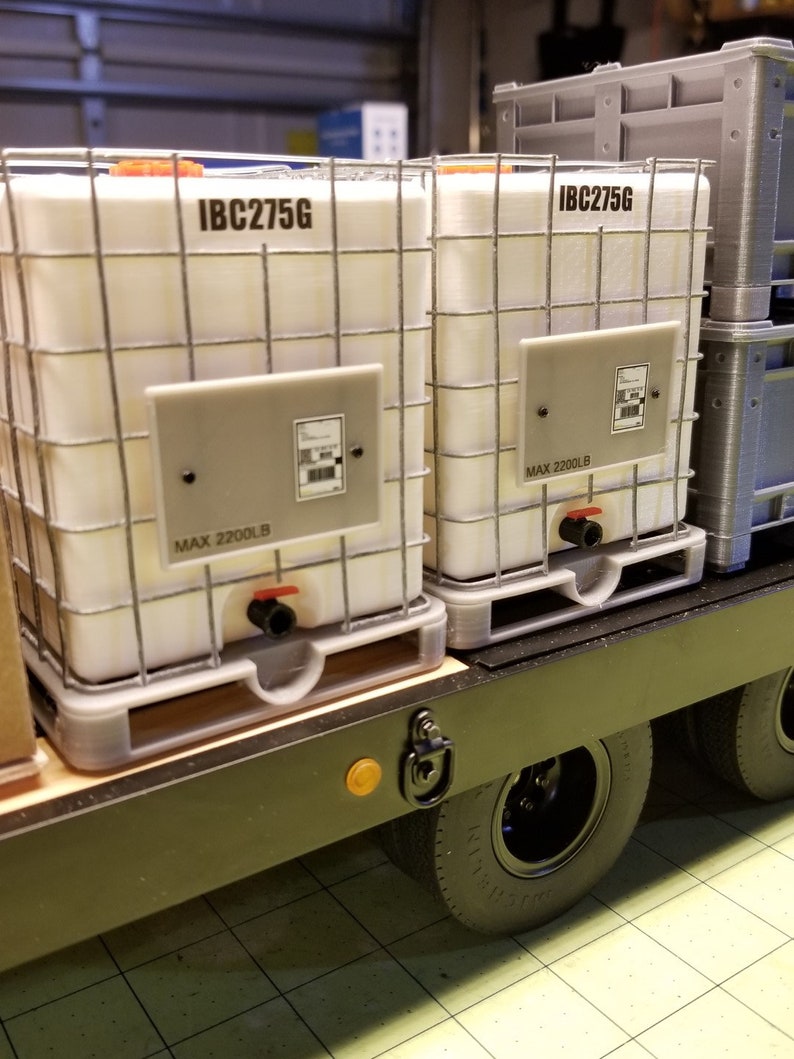 Miniature 275g IBC Tote at 1/14th Scale for RC Construction and Cargo ...