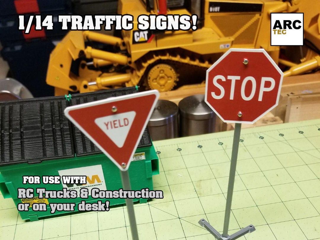 Set of Two (2) 1/14 Scale Traffic Signs!! - Etsy