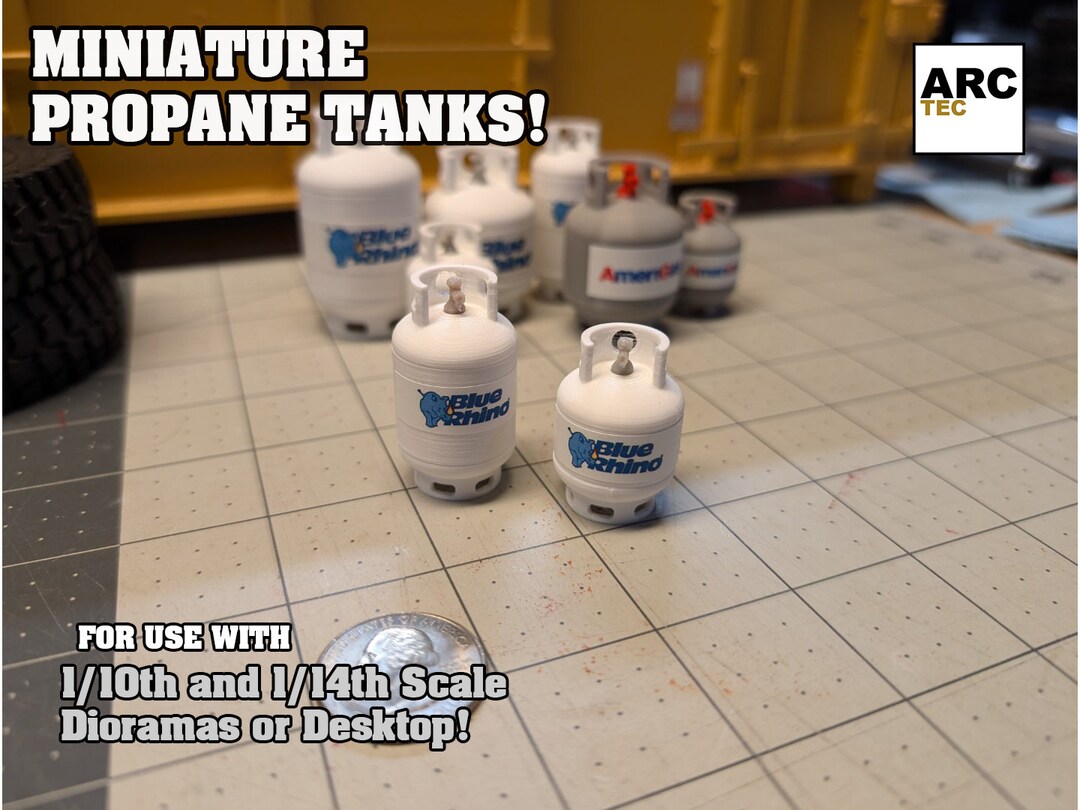 Miniature Set of Two (2) Propane Tanks at 1/14th or 1/10th Scale! - Etsy