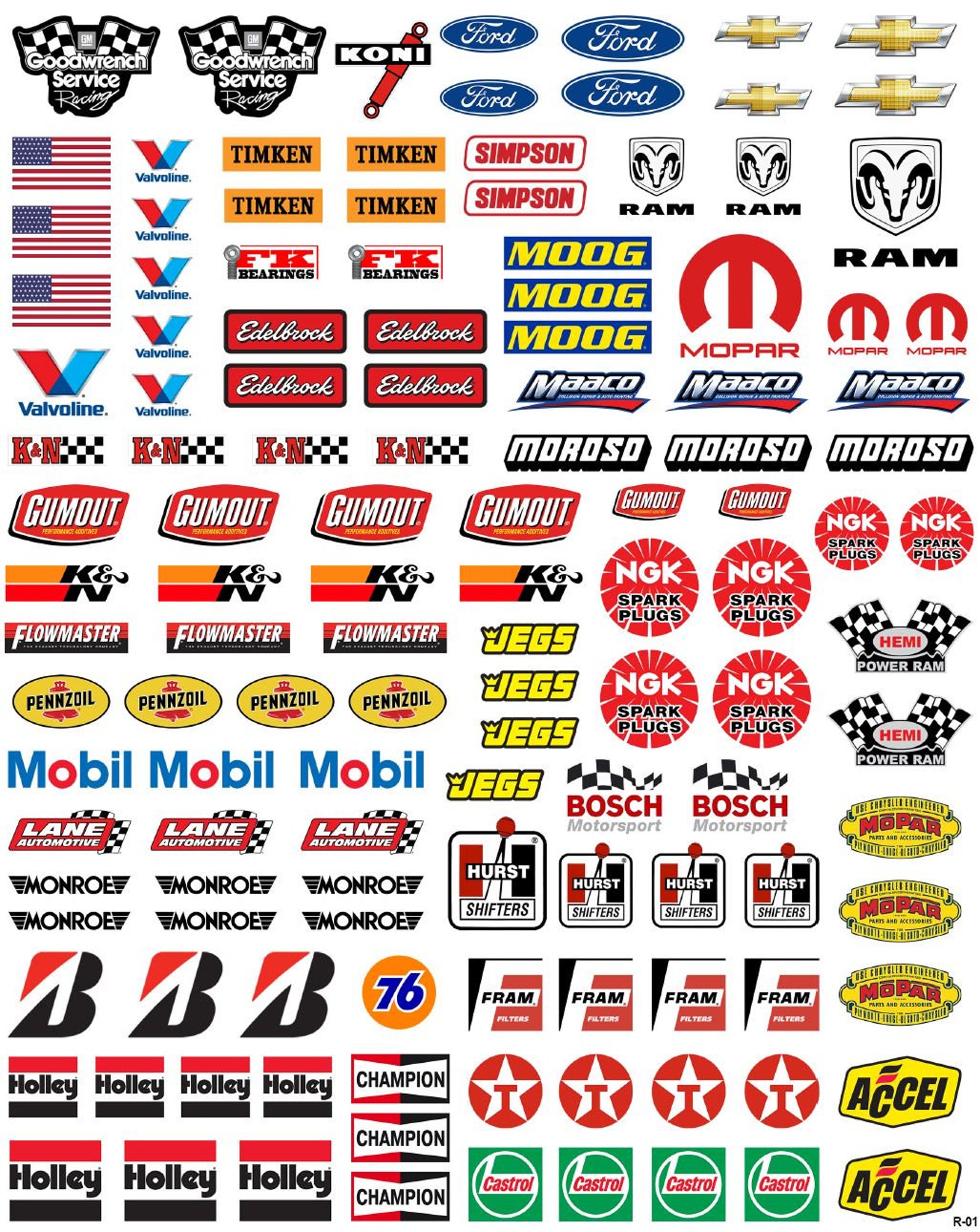 RC Racing Decals set-01 for 1/10 1/12 Scale Vehicles - Etsy