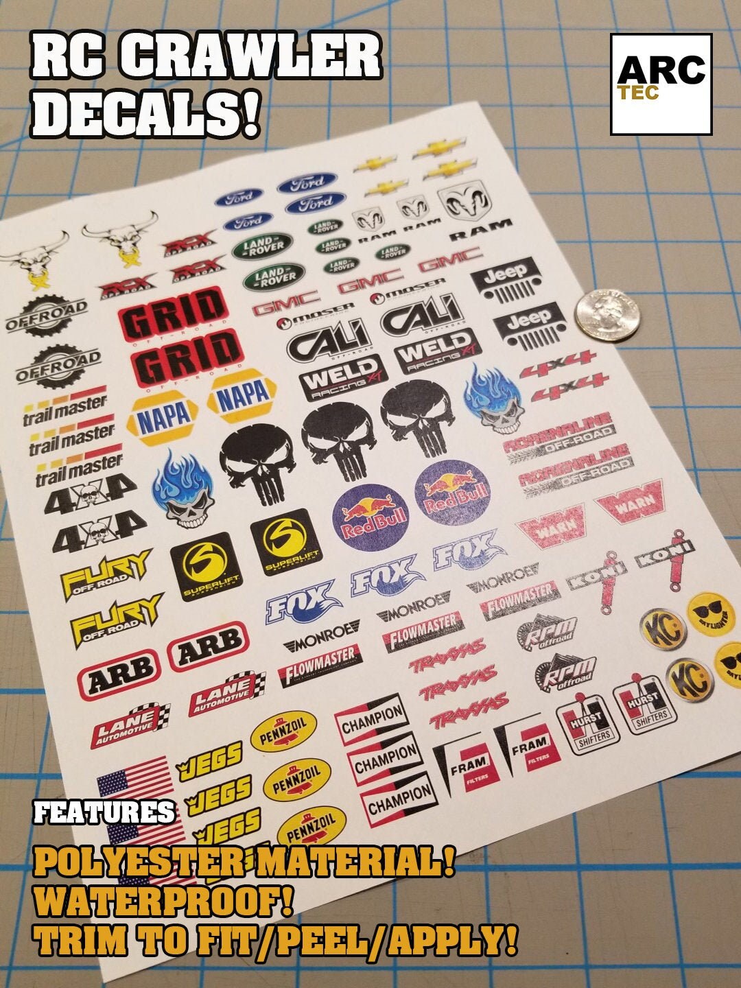 RC Crawler Decals set-02 for 1/10, 1/12 Scale Vehicles - Etsy