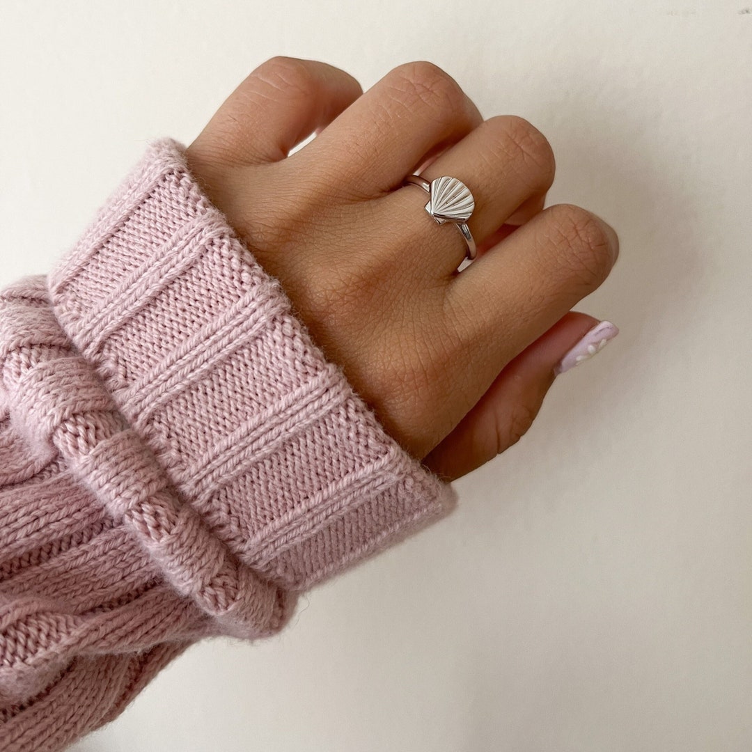 Seashell Ring, 925 Sterling Silver Ring, Shell Ring, Tarnish Resistant ...