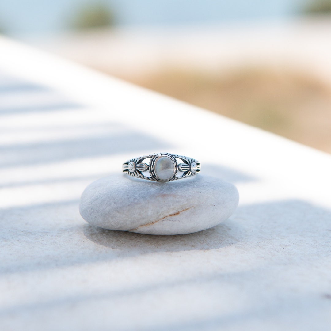 Genuine Moonstone Ring, Boho Chic Jewelry, Boho Ring, Moon Stone Ring ...