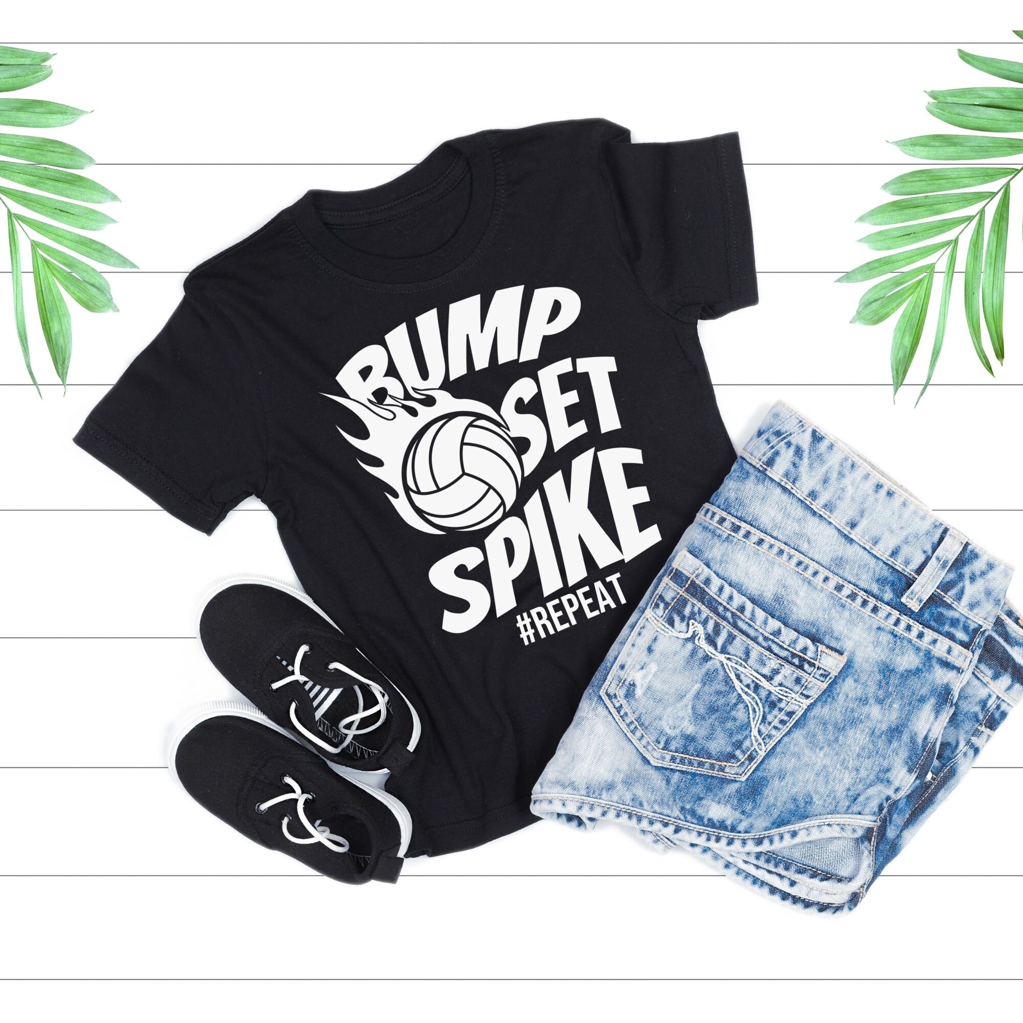 Bump Set Spike Repeat Svg,volleyball Gift Idea,volleyball Lovers Svg ...