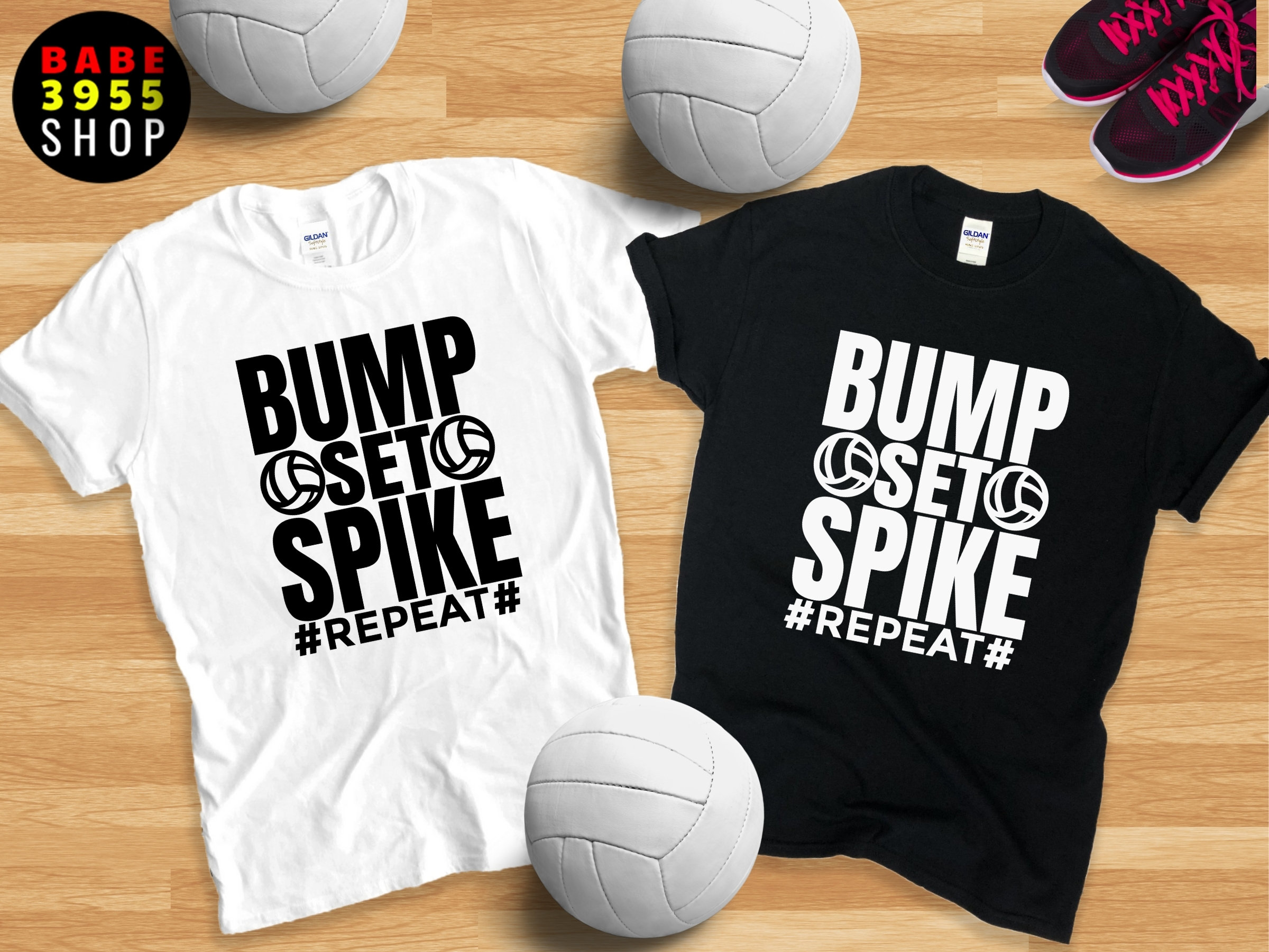 Volleyball Lover T-shirt, Bump Set Spike Repeat Design - Etsy