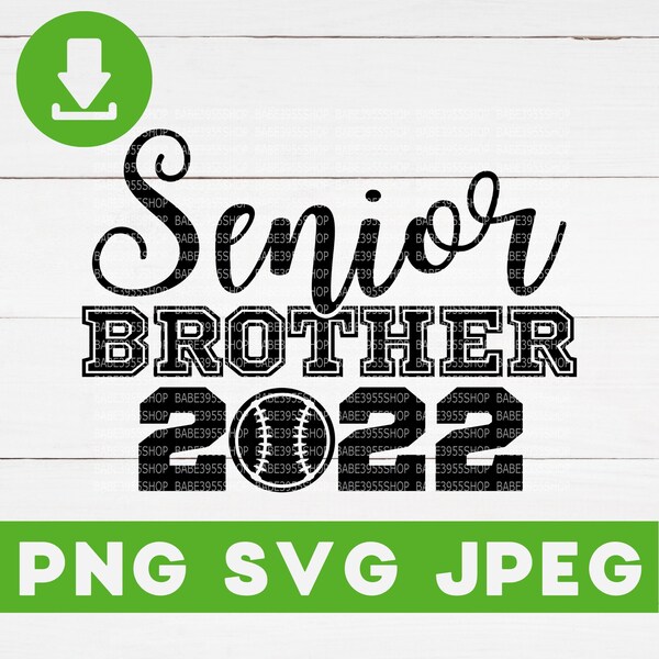 Baseball Senior Brother Svg - Etsy