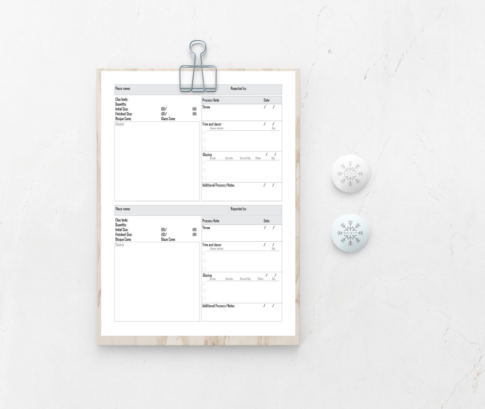 Printable Pottery Log | Printable Pottery Process Log| Pottery Notebook ...