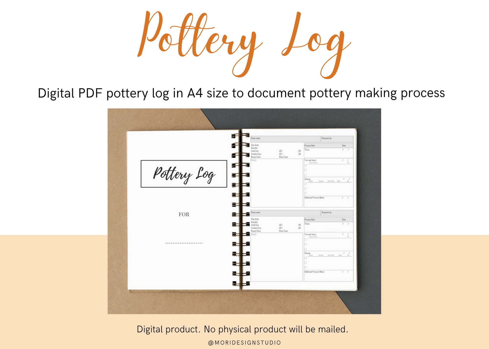 Printable Pottery Log | Printable Pottery Process Log| Pottery Notebook ...
