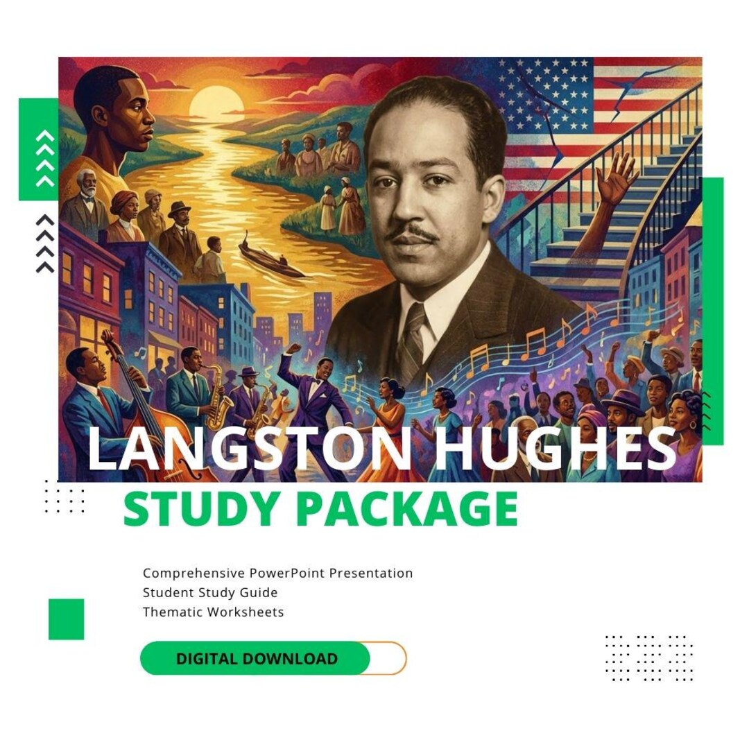 Langston Hughes Poetry Unit – 10 Poems | Powerpoint Slides, Study Guide ...