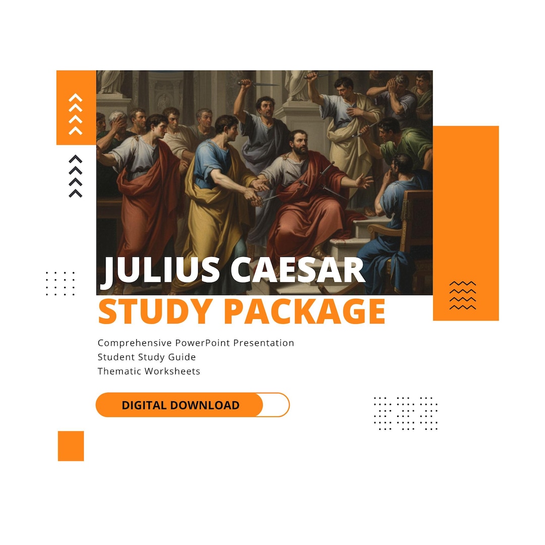 Julius Caesar Powerpoint Presentation Pack (digital Download: Slides ...