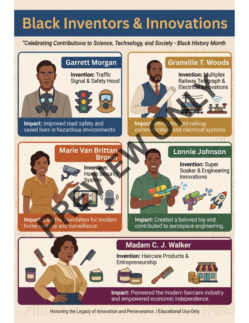 BLACK INVENTORS & INNOVATIONS | Complete Unit for Black History Month ...