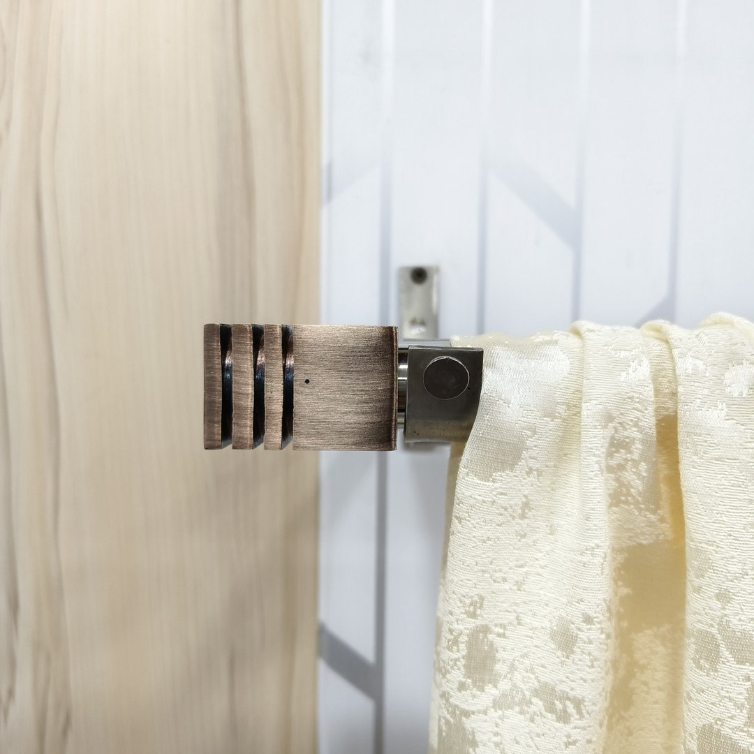 Curtain Rod Finials for Drapery Rods, Brass End Caps in Brass Finishes ...