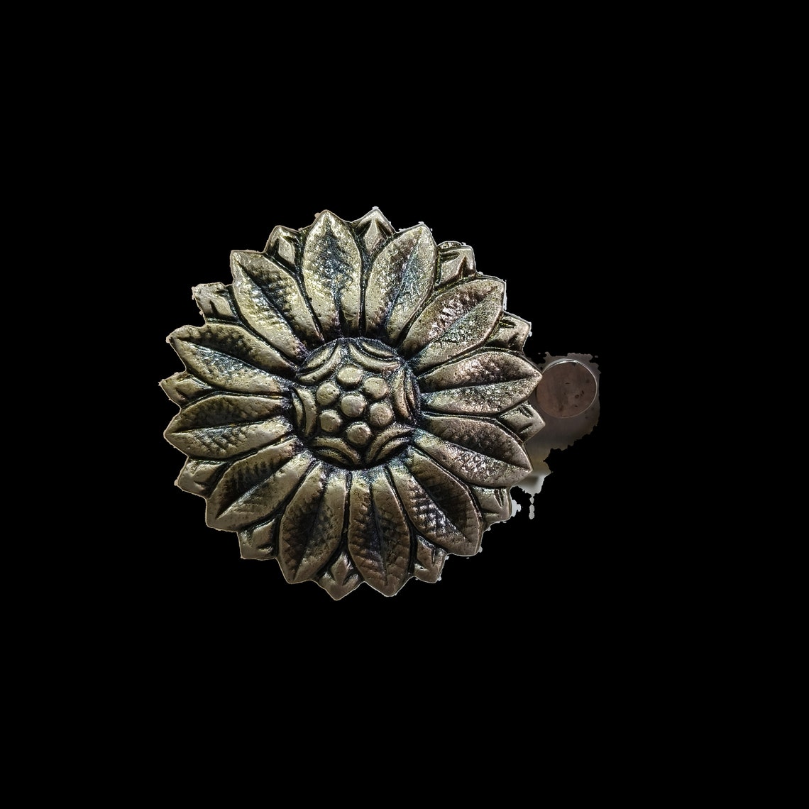 Solid Brass Curtain Finial: Lotus Flower, Antique Vintage Style - Etsy