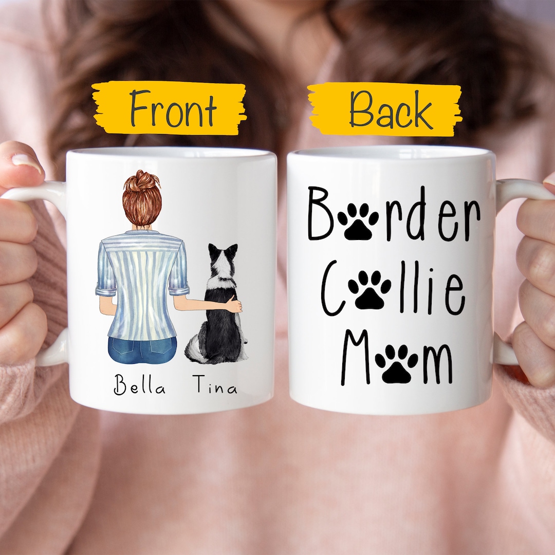 Border Collie Mom Mug, Border Collie Mom Gift, Personalized Border ...