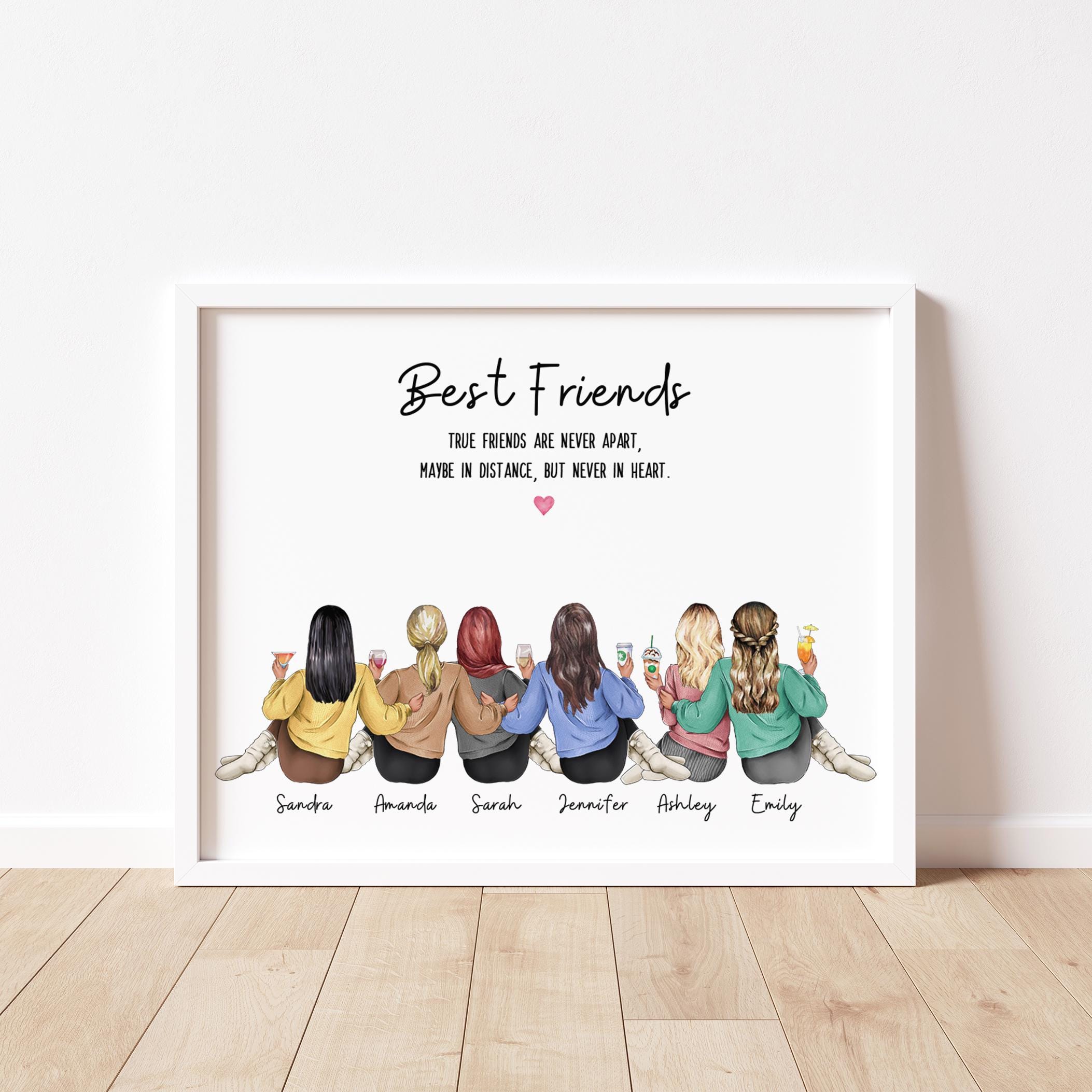 Personalized Friendship Wall Art, Group Friendship Print, Friendship ...