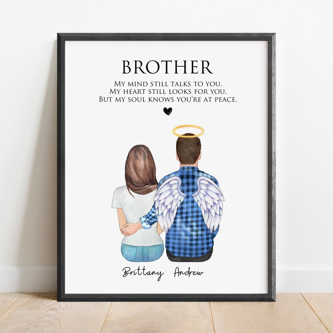 Loss of Brother Gift, Brother Memorial Gift, in Memory of Brother, Passed Away Brother Print ...