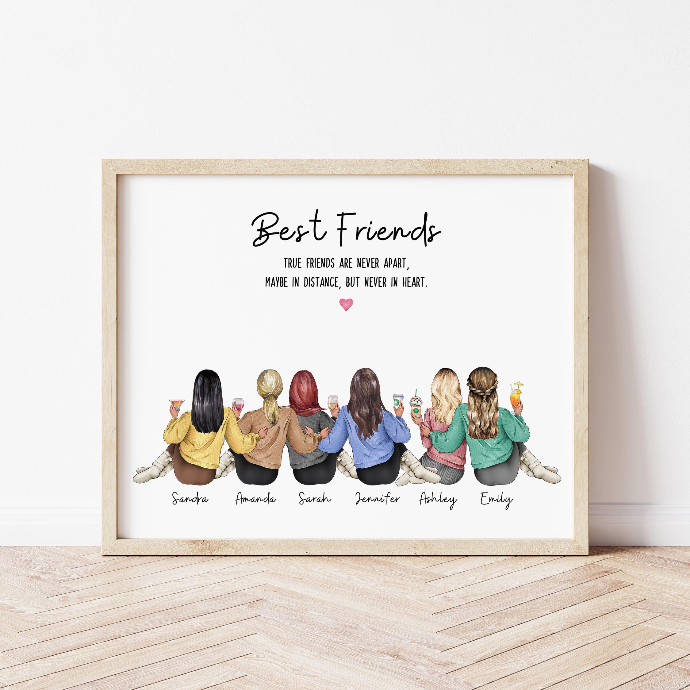 Personalized Friendship Wall Art, Group Friendship Print, Friendship ...