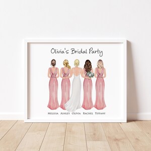 Personalized Bridal Party Print, Bride Gift From Bridesmaid, Bridesmaid ...
