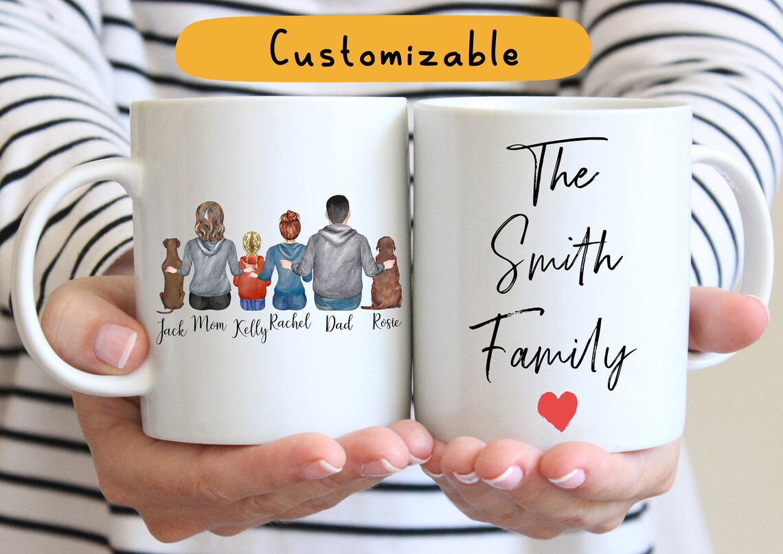 Personalized Family Mug Custom Family Gift Pet Family Coffee - Etsy