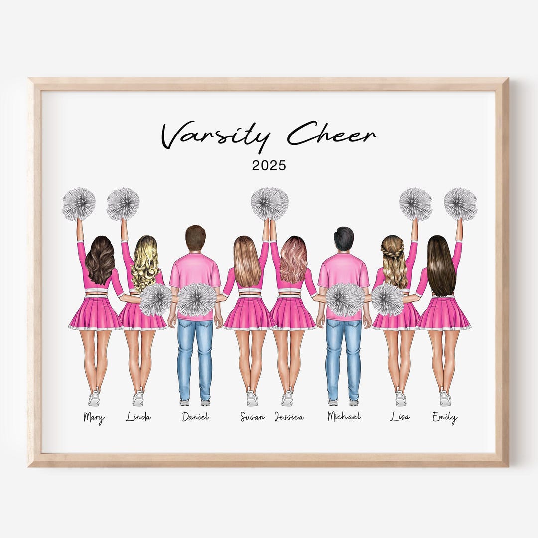 Personalized Cheer Team Gift With Girls and Boys,cheer Gifts for Girl ...