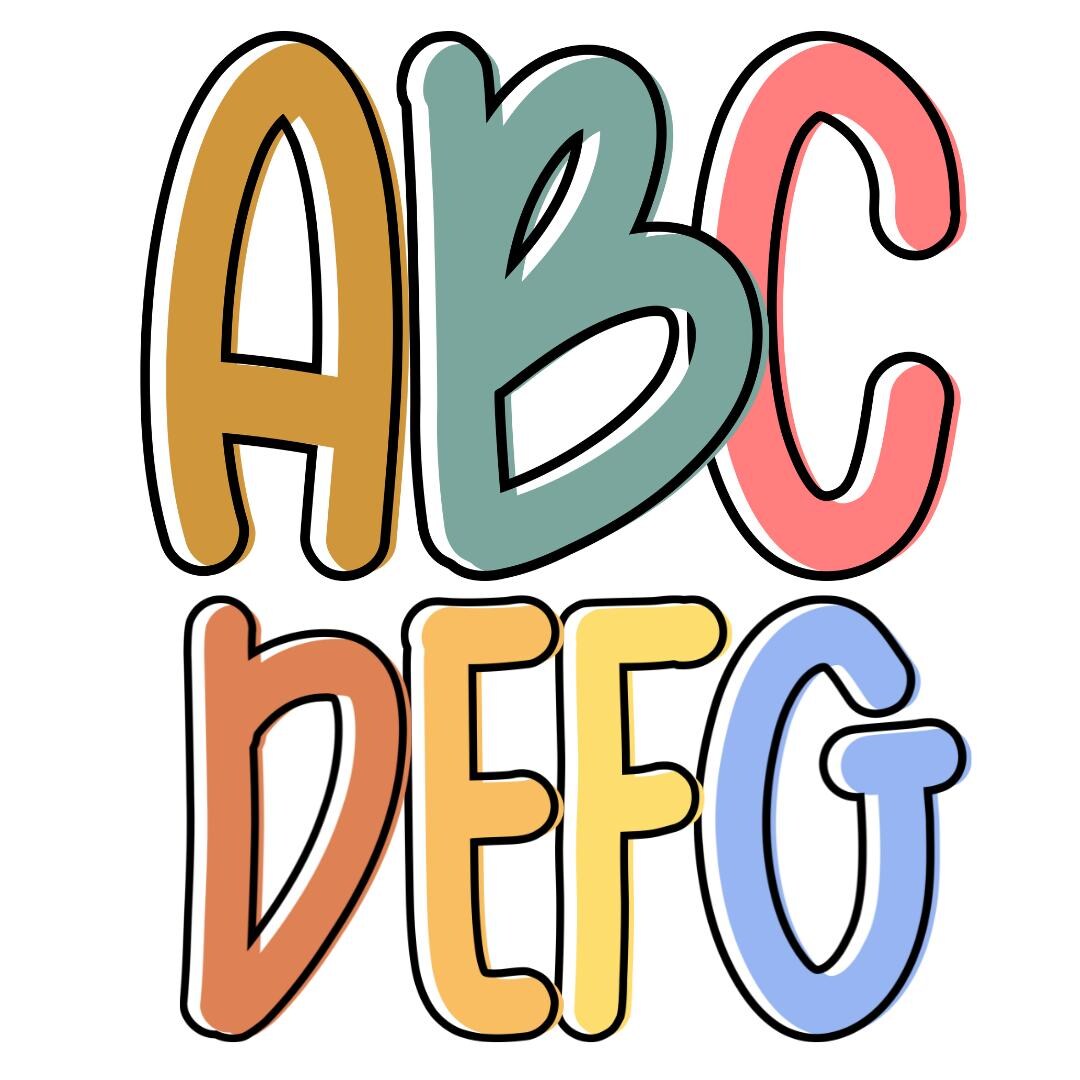 Pastel Fall Bulletin Board Doodle Letters : Kindergarten, Teacher ...