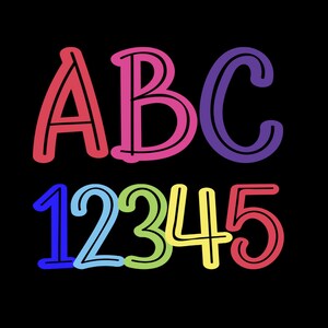 Neon Alpha PNG Bright, Colorful Alphabet Neon Font, Neon Letters ...