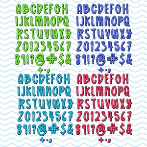 Neon Back to School Doodle Alphabet With Colorful Background : Bright ...