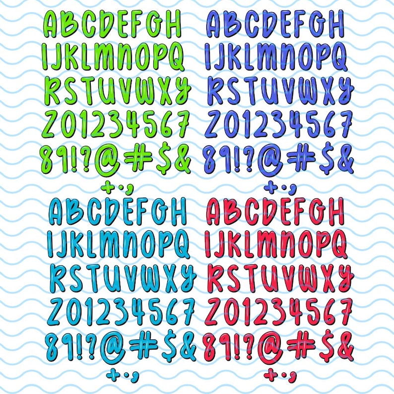 Neon Back to School Doodle Alphabet With Colorful Background : Bright ...