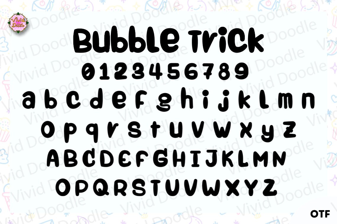 Bubble Trick Font Procreate, Letter Fonts Procreate Designer Fonts ...
