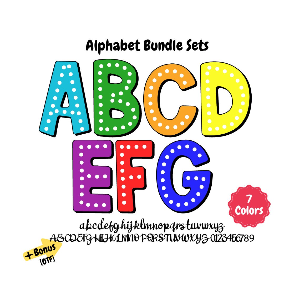Polka Dot Letters Png, Dalmatian Alphabet Bundle, Bright Alphabet Png ...