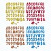 Summer Scribble Doodle Font: Colorful, Bright Alphabet Set PNG for ...