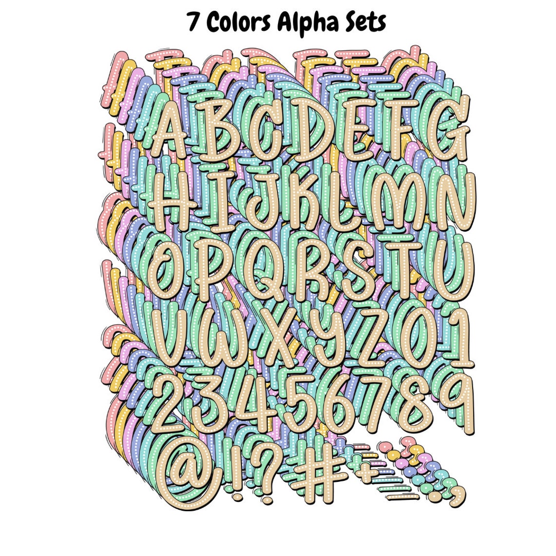 Bright Dalmatian Dot Pastel Classroom Bundle With Background Png ...