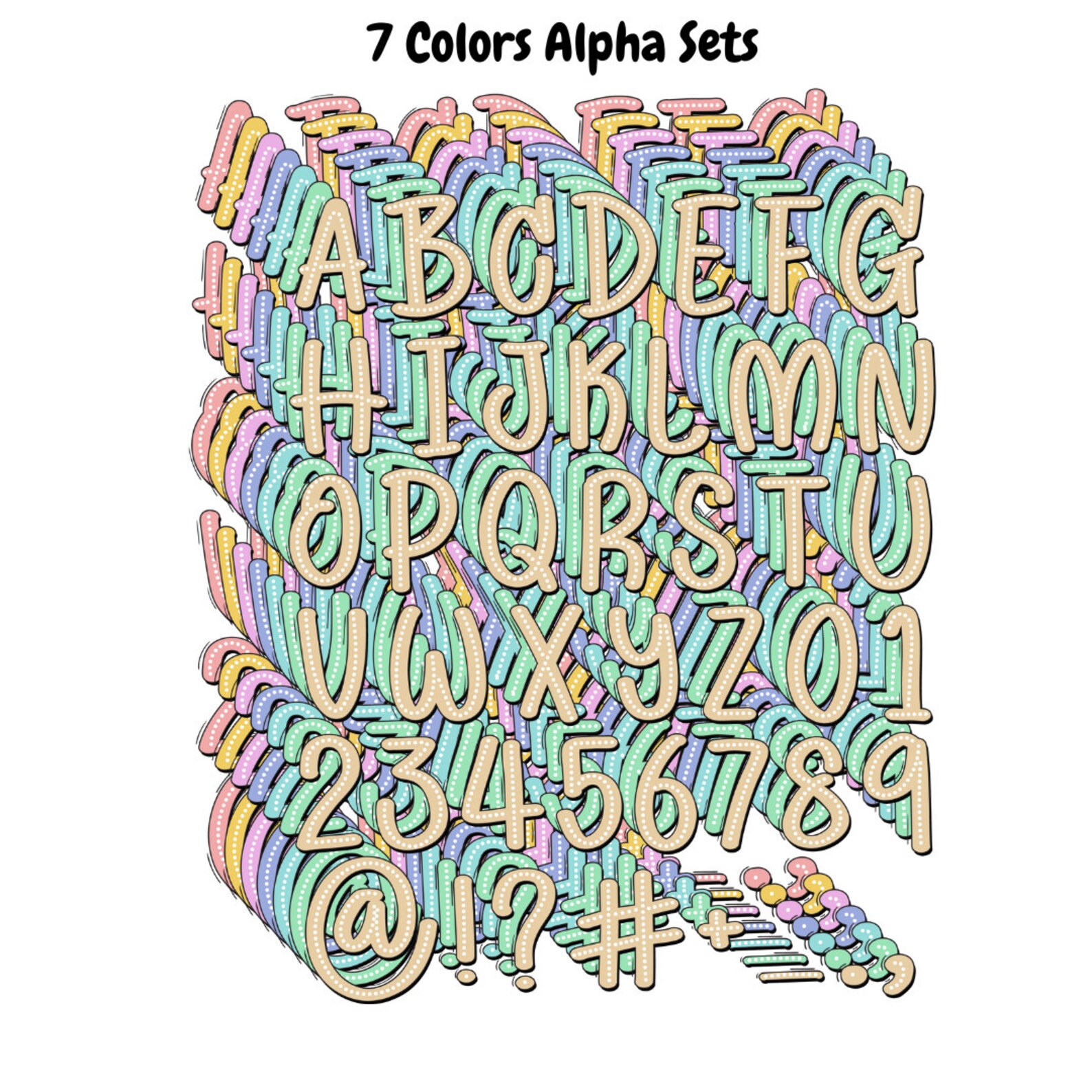 Bright Dalmatian Dot Pastel Classroom Bundle With Background Png ...