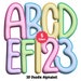 Back to School 3D Inflated Puffy Neon Alphabet & Numbers: 3D Letter ...
