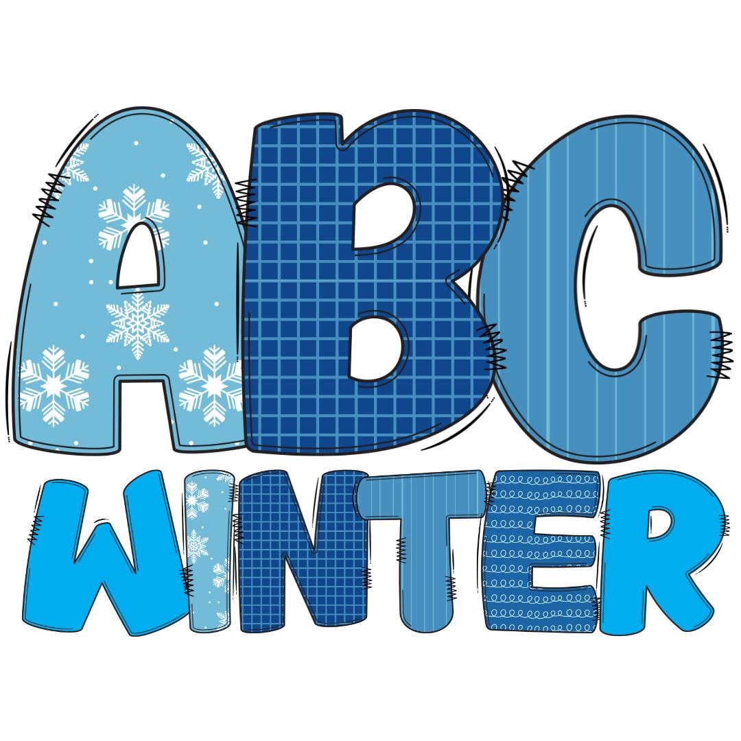 Winter Alphabet Bundle | Snowman Clipart | Christmas Alphabet Png ...